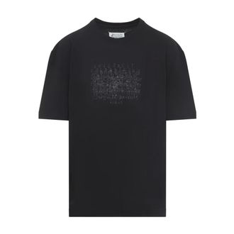 Maison Margiela Homme, Tops, Noir, Taille: M Washed Cotton T-Shirt