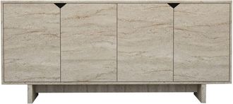 Habitat et Jardin Buffet en bois Turan - 180 x 40 x 81 cm - Travertin