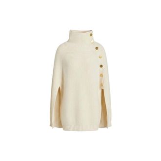 Alberta Ferretti Femme, Pulls, Beige, Taille: 40 FR Cape &agrave; col roul&eacute;