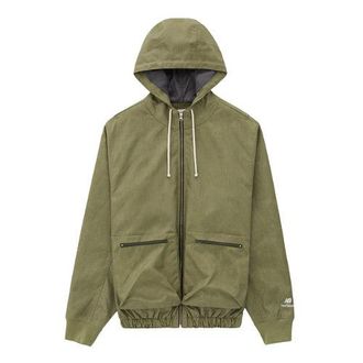 New Balance Herren Made in USA Utility Jacket in Gr&uuml;n, Polywoven, Gr&ouml;&szlig;e XL