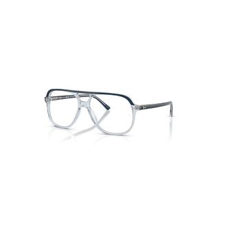 Ray-Ban Bill Optics Blau Transparent Fassung Klar Glas Polarisiert 56-14