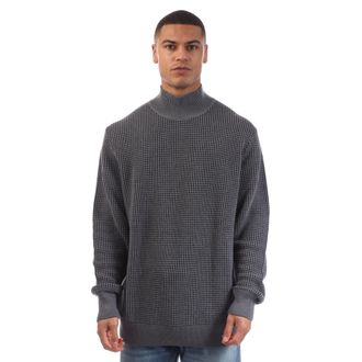 HUGO BOSS Maurelio Pullover f&uuml;r Herren, Hoch geschnitten (Grau)