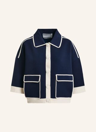 Essentiel Strickjacke Jugly blau