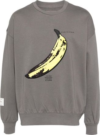 Musium Div. Sweatshirt mit Bananen-Patch - Grau
