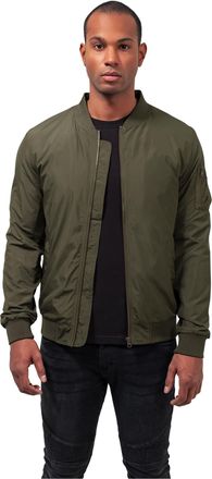 Urban Classics Herren Light Jacket Bomber Jacke, Dunkles Olivgr&uuml;n, XL EU
