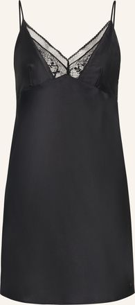 Calvin Klein Neglig&eacute; Aus Satin schwarz
