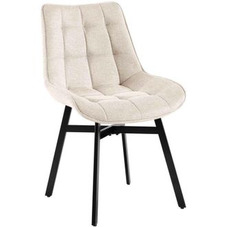 Clp Chaise de Salle &agrave; Manger Colby Cr&egrave;me Tissu