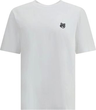 Maison Kitsun&eacute; Homme, Tops, Blanc, Taille: L Fox Head Comfort T-shirt