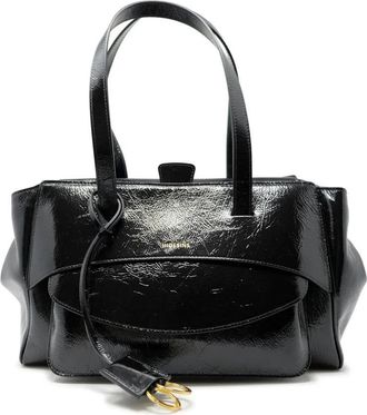 Hidesins Hobo Bags - Basset Elisir Liquorice Leather Handbag - Gr. unisize - in Schwarz - f&uuml;r Damen