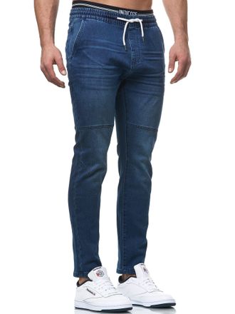 Indicode Herren Fabrizio Stoffhose mit 4 Taschen | Stretch Hose Herrenhose für Männer White Rinse, XXL