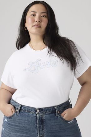 Levi's Perfect Logo Tee (Plus Size) - Damen - Wei&szlig; / Wei&szlig;