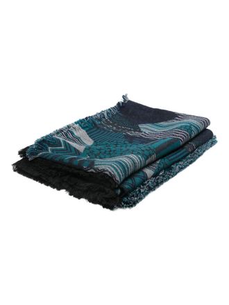 Missoni &eacute;charpe &agrave; franges - Bleu