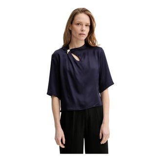 Sessun Layla Bluse mit Ringdetail - - Blouses & Shirts - Damen - Blau - XS