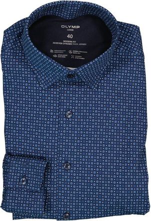 Olymp Herren Hemden blau Jersey