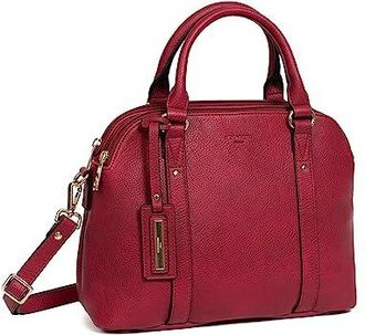 Pellet Sac port&eacute; Main 2 poign&eacute;es - Compatible t&eacute;l&eacute;phone Portable - pour Femme - Collection Toscane - Framboise