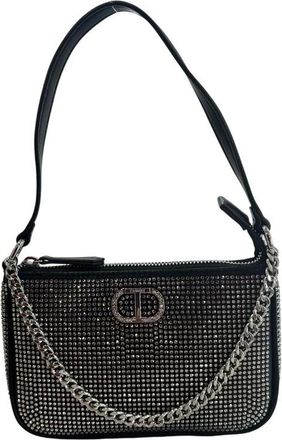 Twinset Femme, Sacs, Noir, Taille: ONE Size Rhinestone Shoulder Bag