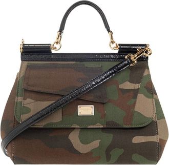 Dolce & Gabbana Femme, Sacs, Multicolore, Taille: ONE Size Sicily Printed Cotton Handbag