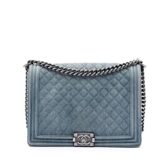 Chanel Pre-owned Boy Flap Schultertasche - - Pre-owned - Damen - Blau - ONE SIZE