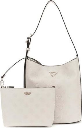 Guess sac à épaule sac daccessoires Cresidia II Bucket Bag Bone Logo écru