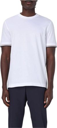 HUGO BOSS Homme, Tops, Blanc, Taille: L Short Sleeve Tipped TShirt