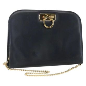 Ferragamo Sac bandouli&egrave;re en cuir Pre-owned - Femme - Pre-owned - Bleu - Taille: ONE Size