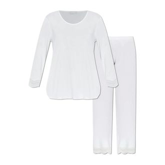 Hanro Femme, V&ecirc;tements de nuit et de d&eacute;tente, Blanc, Taille: 36 FR Ensemble pyjama deux pi&egrave;ces Cira