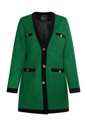 Faina Boucl&eacute;-Blazer Damen gr&uuml;n