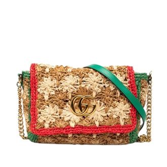 Gucci Sac bandouli&egrave;re en raphia Pre-owned - Femme - Pre-owned - Multicolore - Taille: ONE Size