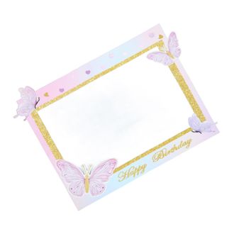 Cabilock Handheld Schmetterling Foto Booth Rahmen Geburtstagsdeko Party Zubeh&ouml;r F&uuml;r Unvergessliche Fotos Vielseitig Einsetzbar F&uuml;r Feiern Hochzeiten Und Besond