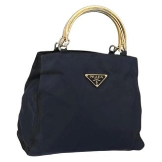 Prada Sac &agrave; main Vintage en Nylon Pre-owned - Femme - Pre-owned - Bleu - Taille: ONE Size