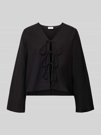 Vila Blusenshirt aus Viskose-Mix mit Schn&uuml;rung