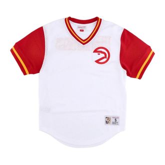 Mitchell & Ness Atlanta Hawks Mesh V-Ausschnitt Jersey - - Sport - Herren - Mehrfarbig - L