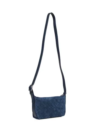 Bottega Veneta Mens Neptune Traveler Phone Pouch Bag Blue Calf Leather Wallets & Cardholders
