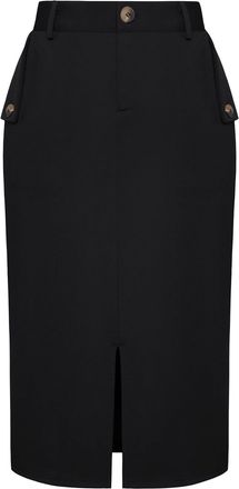 Belle Poque Damen Hohe Taille Business-Stil Rock Elegante Wrap Elastische Bleistift Röcke mit Taschen