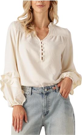 Ydence Ydence, Damen, Blusen & Hemden, Beige, XSGr&ouml;&szlig;e