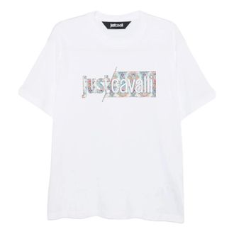 Just Cavalli Homme, Tops, Blanc, Taille: S T-Chemises