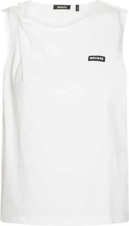 Rotate Rotate Birger Christensen, Femme, Tops, Blanc, Taille: 36 FR Jersey Tank Top