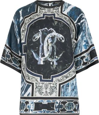 Roberto Cavalli Damen, Oberteile, Blau, XLGr&ouml;&szlig;e