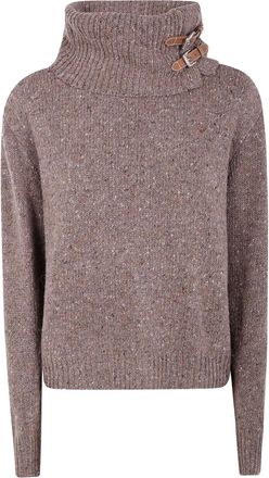 Lauren Ralph Lauren Neckholder-Pullover mit Schnalle - Braun