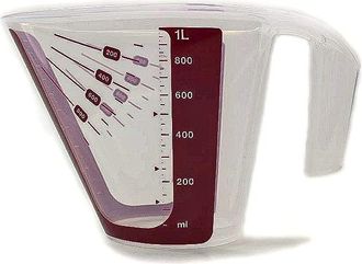 Tupperware Backen Messgenau 1,0 L erdbeerrot Messbecher Backen Messfix CombiPlus