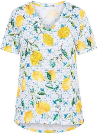 Angel Of Style T-Shirt T-Shirt A-Linie Zitronenmuster Halbarm
