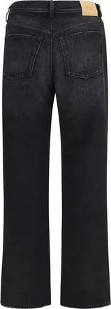 Fendi Mens Black Cotton Straight-Leg Jeans Clothing