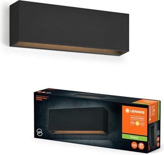Ledvance Ledvance ENDURA STYLE IVO WALL Außenbeleuchtung, 6,5W, 400lm, Wandleuchte, dunkelgrau, IP65 Schutzklasse, 3.000K Farbtemperatur, warmweiße Lichtfarbe