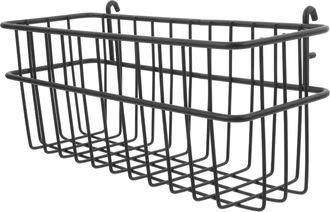 SOLUSTRE Lochwand Organizer Aus Robustem Eisen Bohrfreie Montage Ohne Besch&auml;digung Vielseitige Garage Werkstatt Aufbewahrung Kleiner Schwarzer Metallkorb