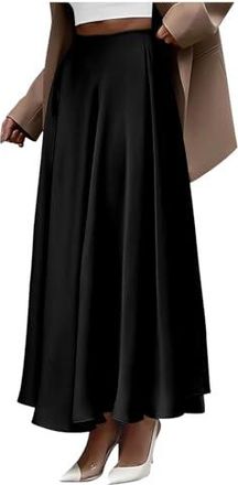 Generic Jupe Longue pour Femme Ronde Et Petite Plissée Longues pour Elastique Transparente Strass Tres Gainante La Pull Motif Côtelé Suédine Nouveautés Pastel