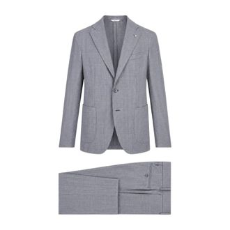 Manuel Ritz Homme, Costumes, Bleu, Taille: S Single Breasted Suits