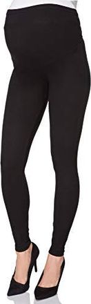FUTURO FASHION Legging Long de Grossesse - très Confortable - Coton - Nombreuses Tailles - Noir - 42
