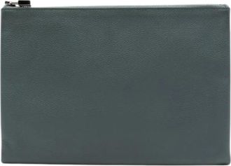 Herm&egrave;s Pochette Evercolor Pre-owned - Femme - Pre-owned - Gris - Taille: ONE Size