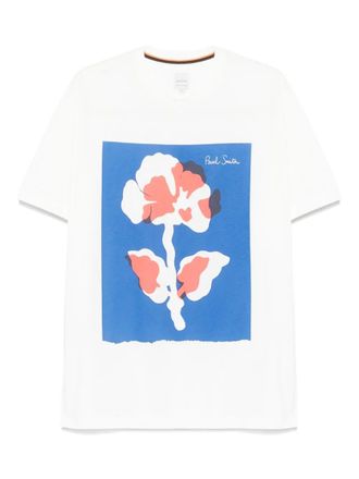 Paul Smith t-shirt à fleurs - Blanc