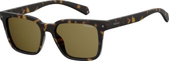 Polaroid PLD 6044/S 086 HAVANA, 52, RECTANGULAR, Polarized